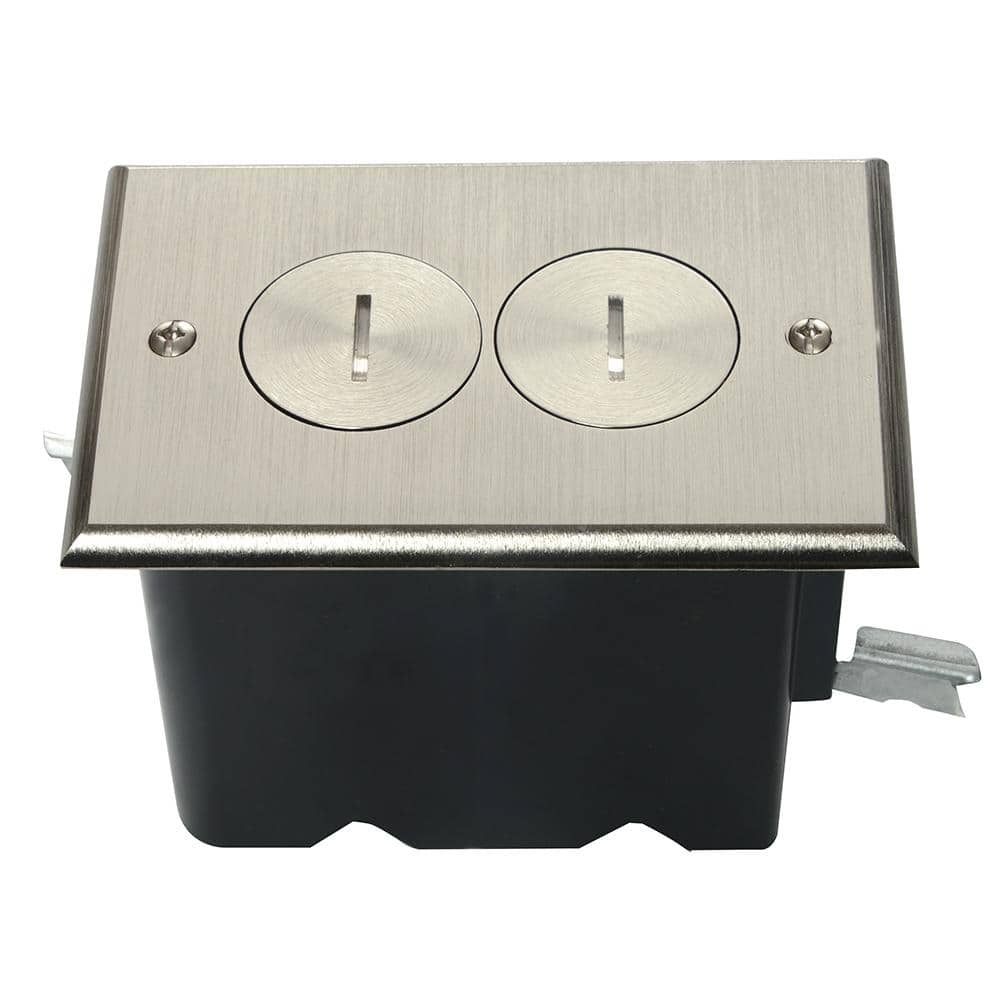 Legrand Pass & Seymour Slater Nickel 1-Gang Floor Box with Tamper ...
