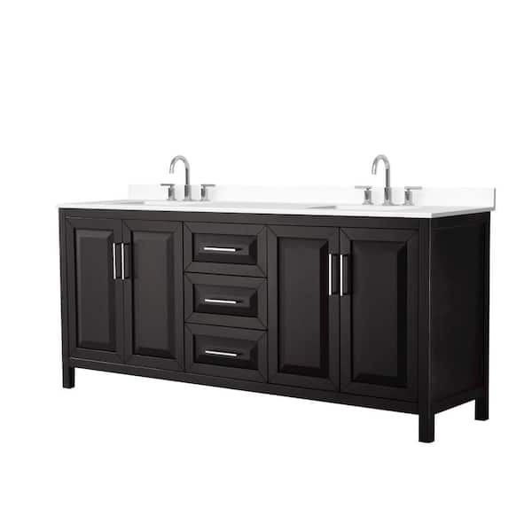 Reviews for Wyndham Collection Daria 80 in. Double Freestanding White ...