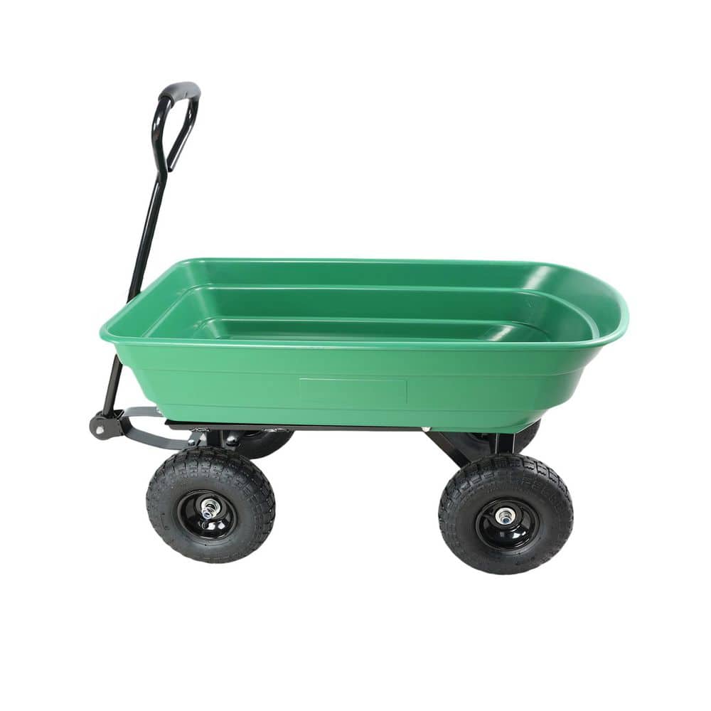 2 cu. ft. Steel Folding Poly Garden Dump Truck Powered Wheelbarrow 300 ...
