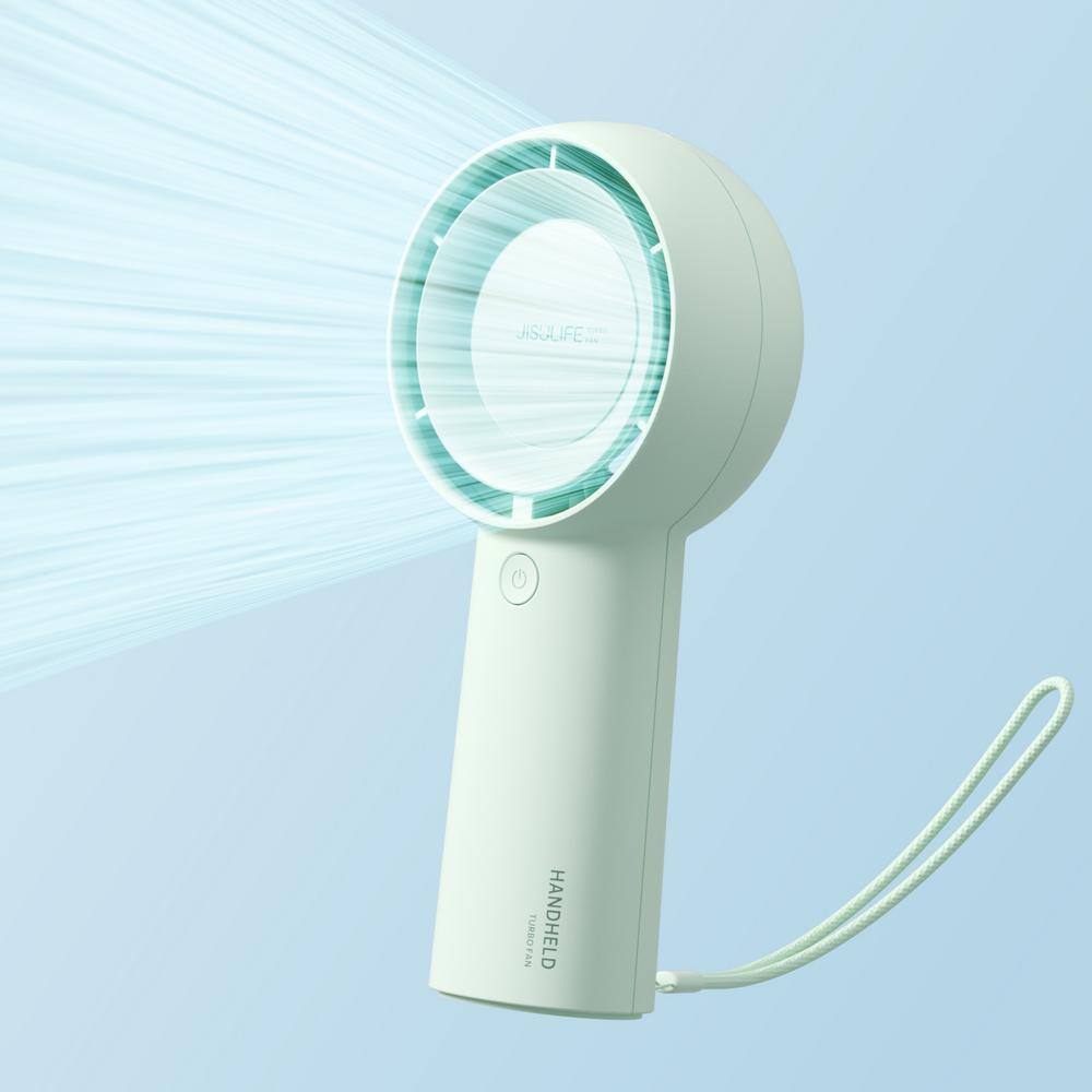 JISULIFE 6.6 in. 5 Speeds Personal Fan in Mint Green with USB ...