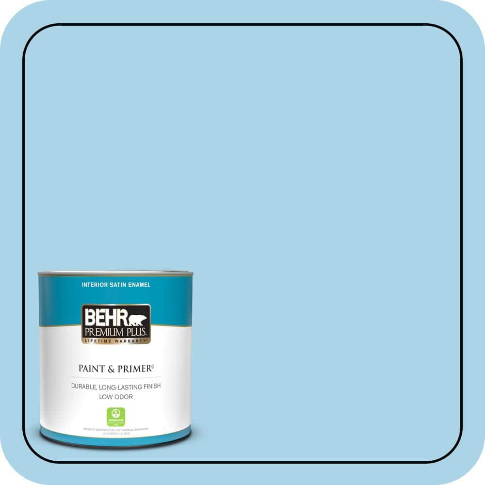 BEHR PREMIUM PLUS 1 qt. #550C-3 Monaco Satin Enamel Low Odor Interior ...