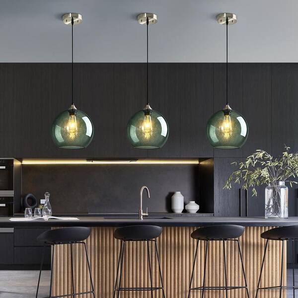 ZHLWIN Home Lighting ‎60-Watts 1 Light 9.84 in. Grey Green Glass ...