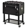 ITOPFOX 68 qt. Portable Patio Chest Cooler on Wheels with Football ...