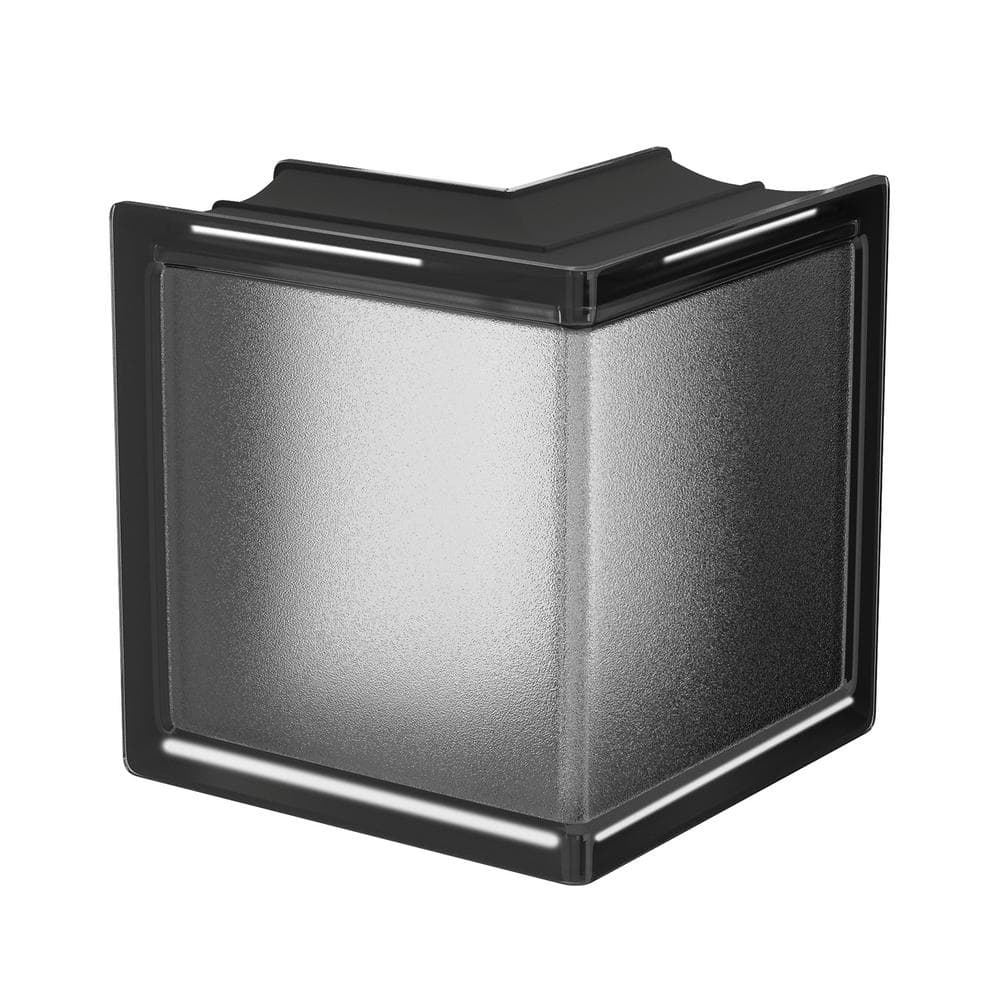 MyMINIGLASS 3 in. Thick Series 6 x 6 x 3 in. Corner (1-Pack) Licorice ...