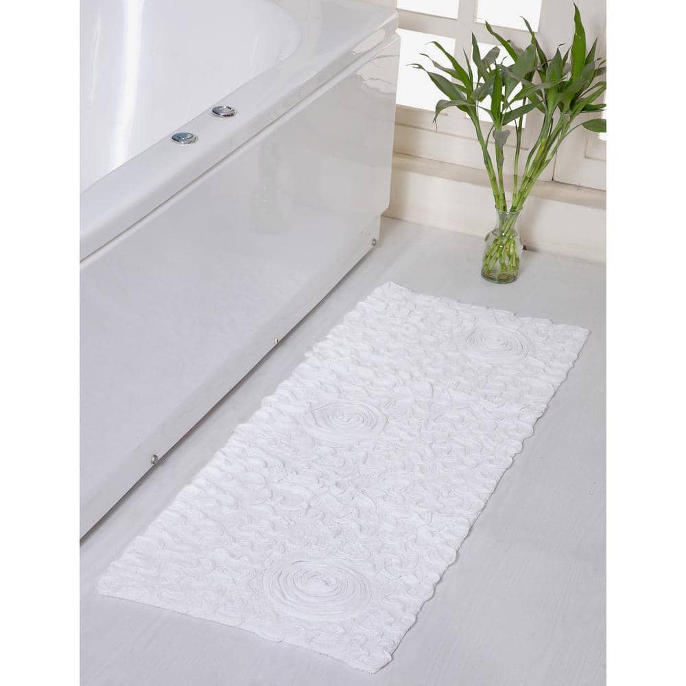 HOME WEAVERS INC Bell Flower Collection 100% Cotton Tufted Bath Rugs ...