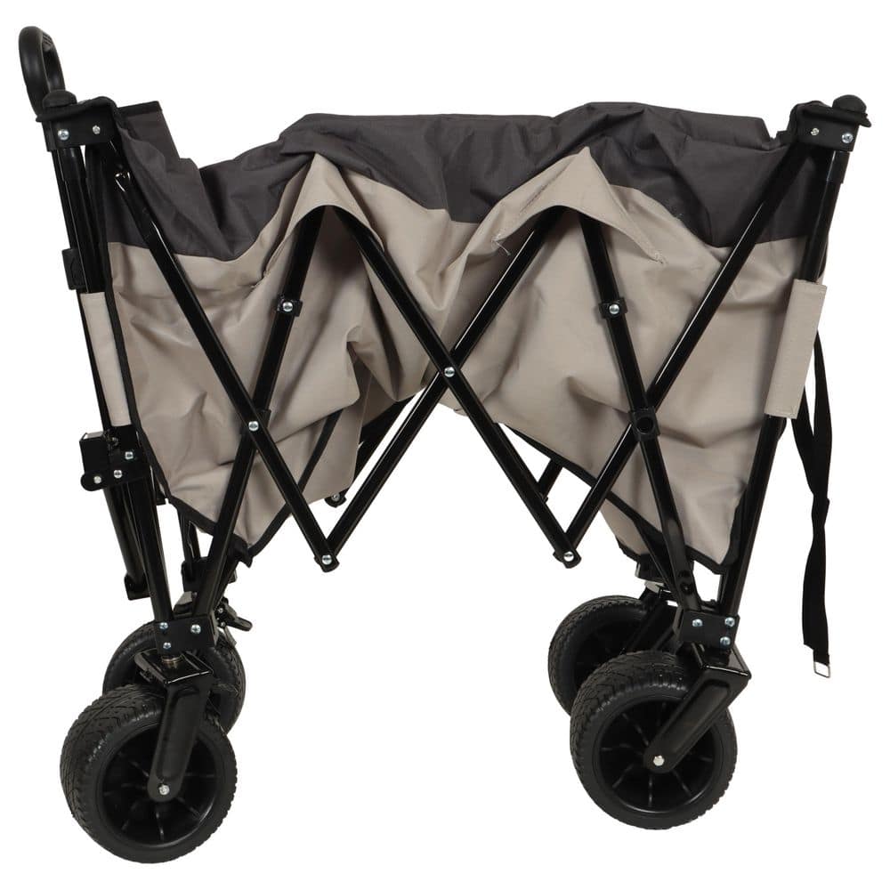 Lycvki 10.59 cu. ft. Steel Garden Cart with All-Terrain Wheels for ...