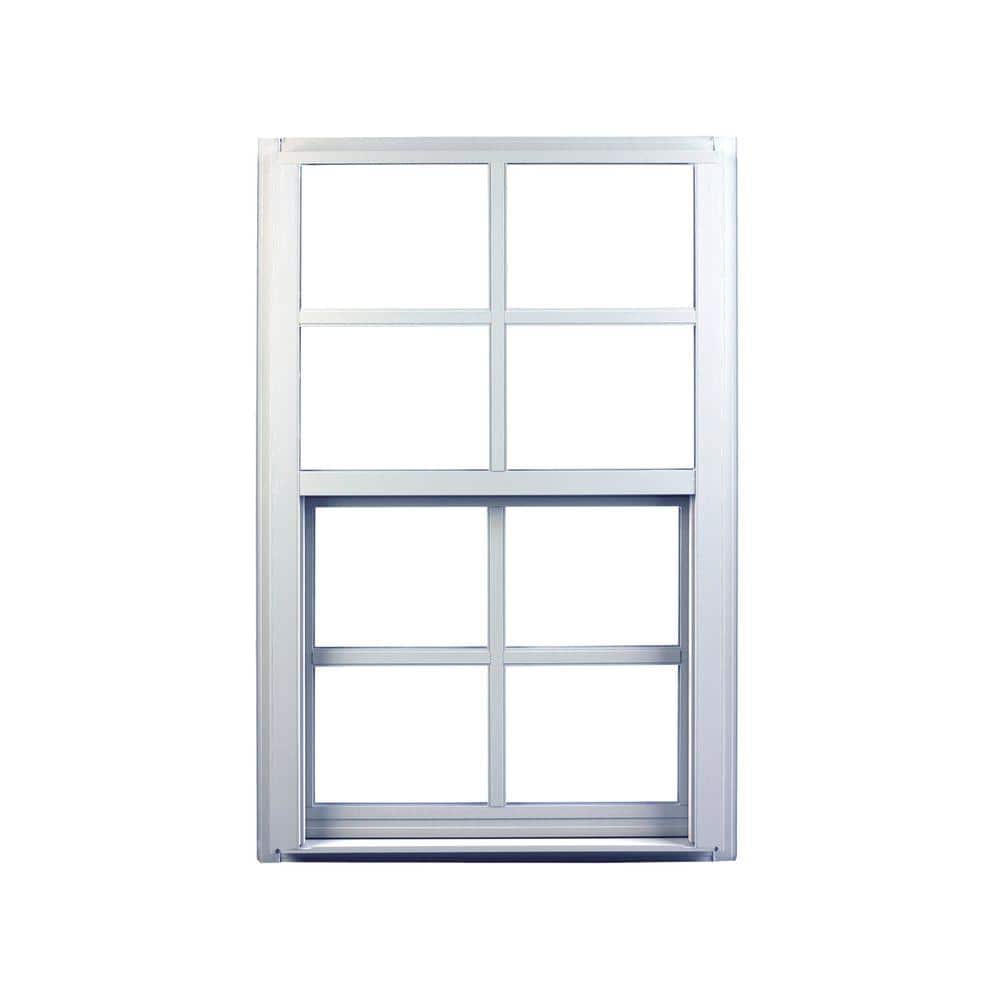 Ply Gem 36.25 in. x 59.25 in. 400 Series White Aluminum Single Hung ...