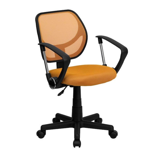 Flash Furniture Orange Mesh Swivel Task Chair with Arms WA3074ORARM
