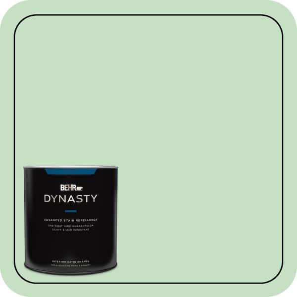 BEHR DYNASTY 1 qt. #450C-3 Green Myth Satin Enamel Interior Stain ...