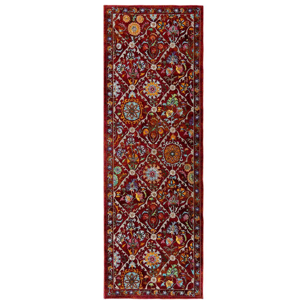 Gertmenian & Sons Carmen Bizet Red 3 ft. x 8 ft. Trellis Indoor Runner ...