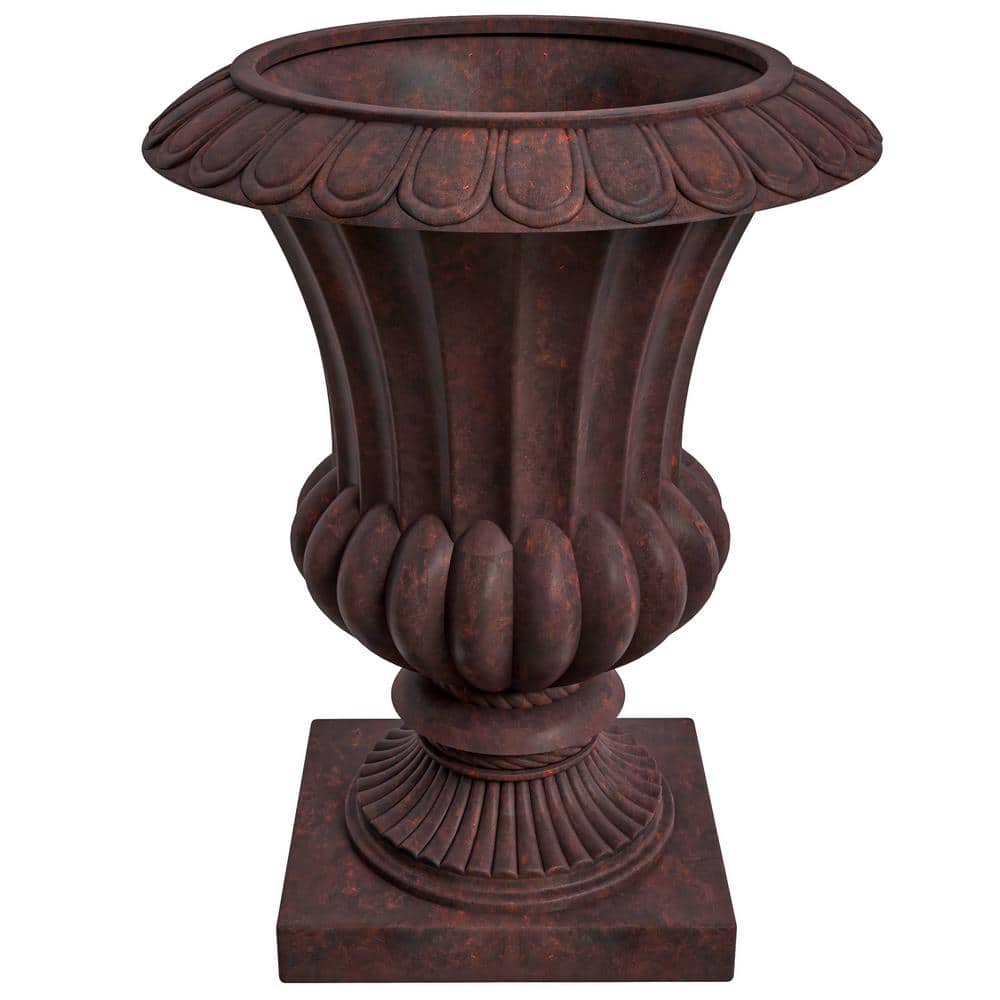 Leisuremod Lotus 20 in. Wide Fiberstone Urn Planter Modern Indoor ...