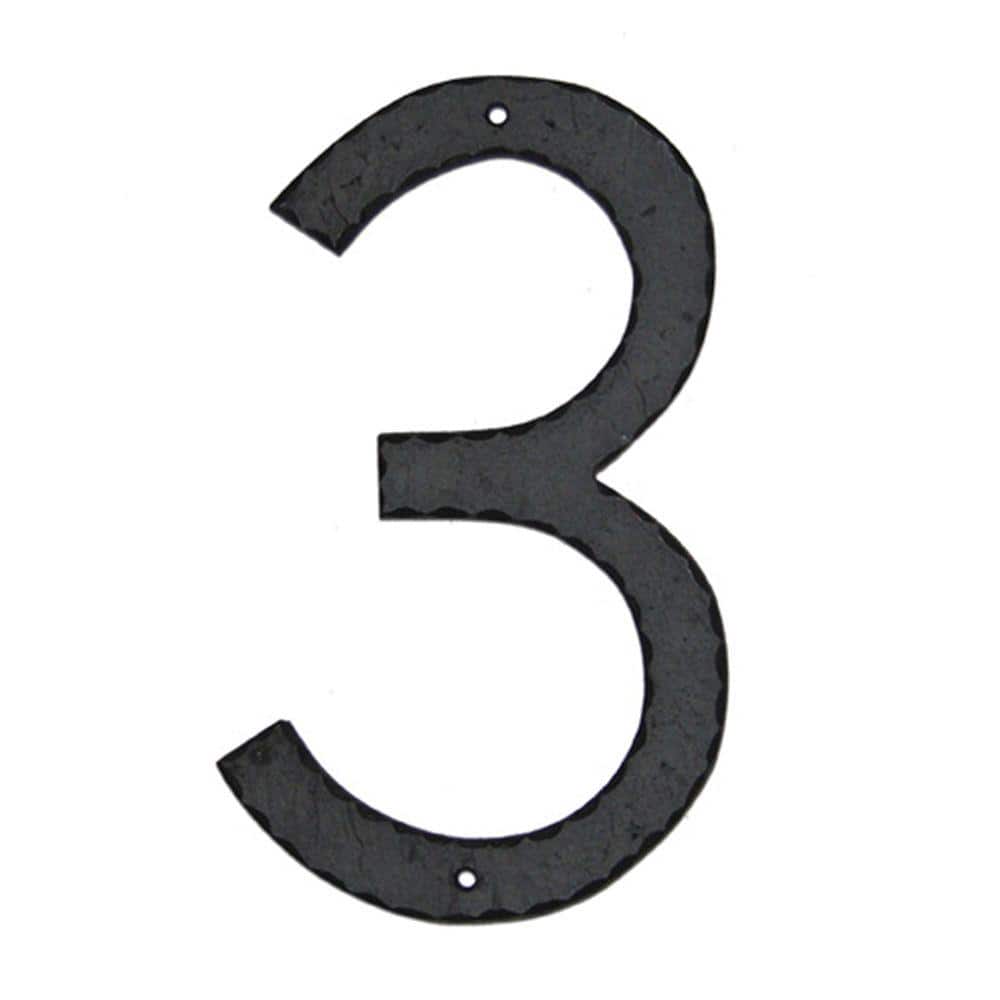 Montague Metal Products 10 in. Textured House Number 3 THN-3 - The Home ...