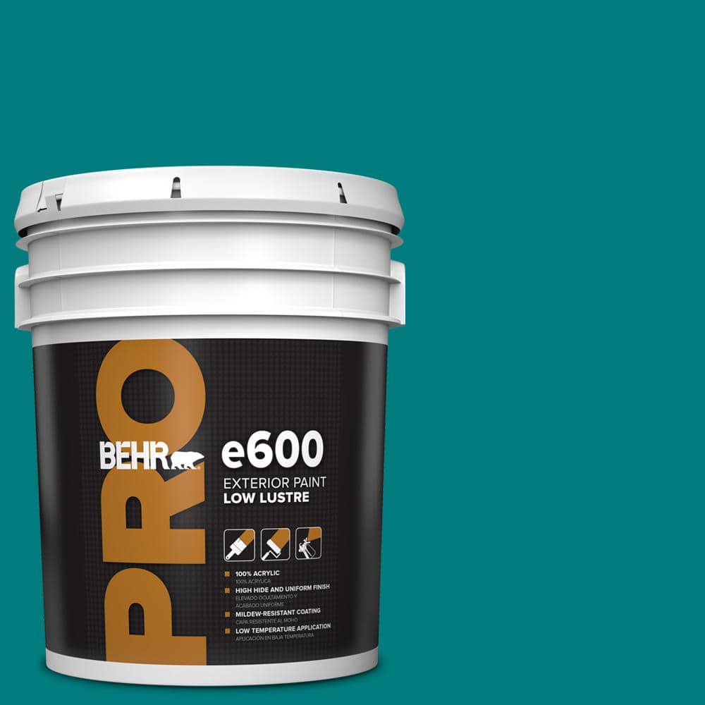BEHR PRO 5 gal. #S-G-500 Tropical Waters Low Luster Exterior Paint ...