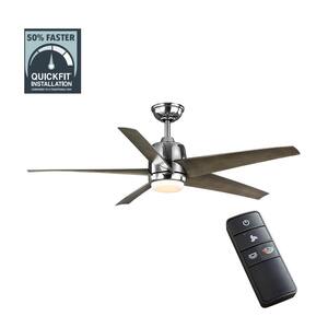 Hampton Bay Mena 54 in. White Color Changing Integrated LED Indoor ...