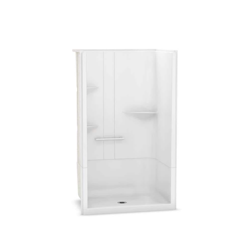 MAAX Camelia 48 in. x 34 in. x 79 in. Alcove Shower Stall with Center ...