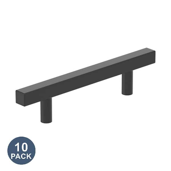 Amerock 10-Pack Triomphe 3-3/4 in. 96mm Classic Matte Black Bar Cabinet ...