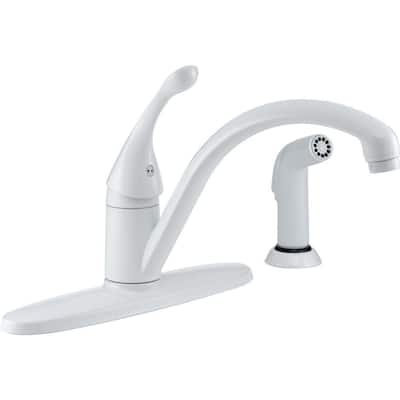 Delta Collins Single-Handle Standard Kitchen Faucet with Integral Side ...