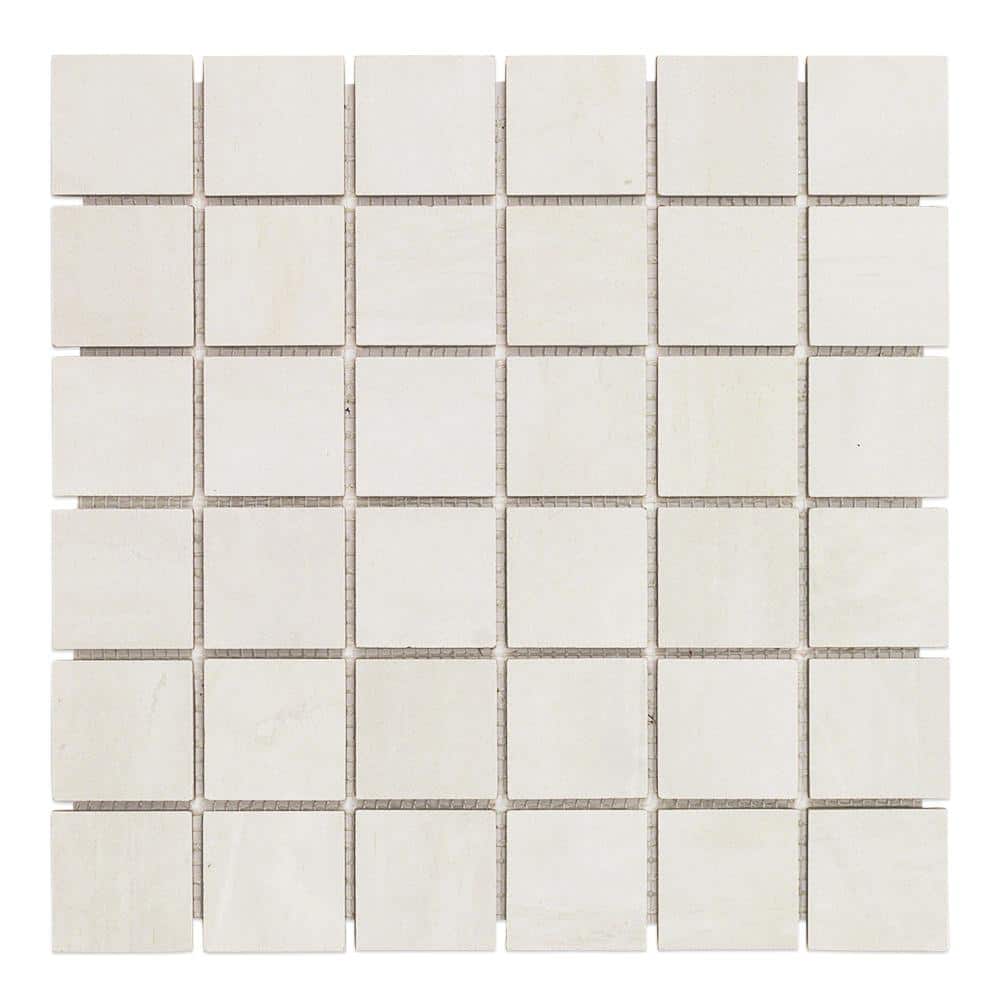 Ivy Hill Tile Forte White 4 in. x 0.39 in. Natural Porcelain Mosaic ...