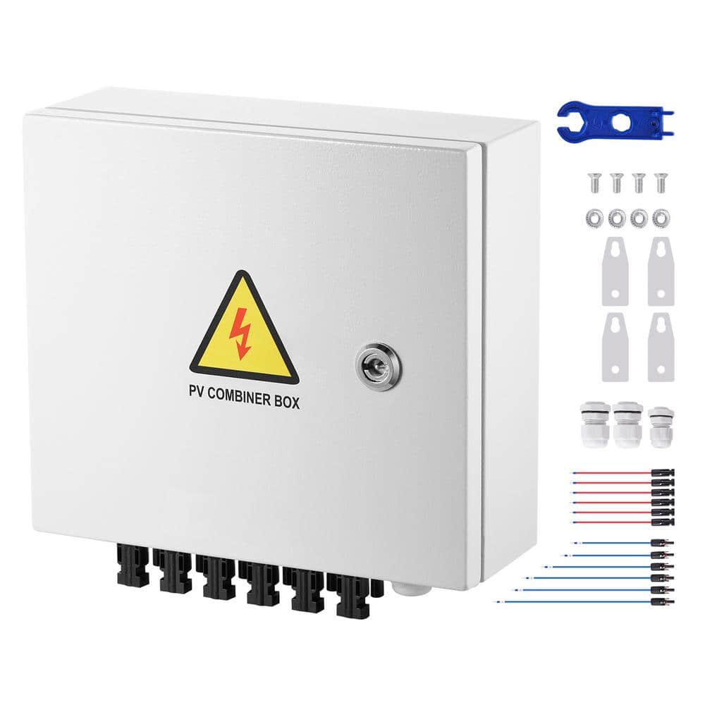 SVOPES 6-String PV Combiner Box, Solar Combiner with 10 Amp Fuse, 63 ...