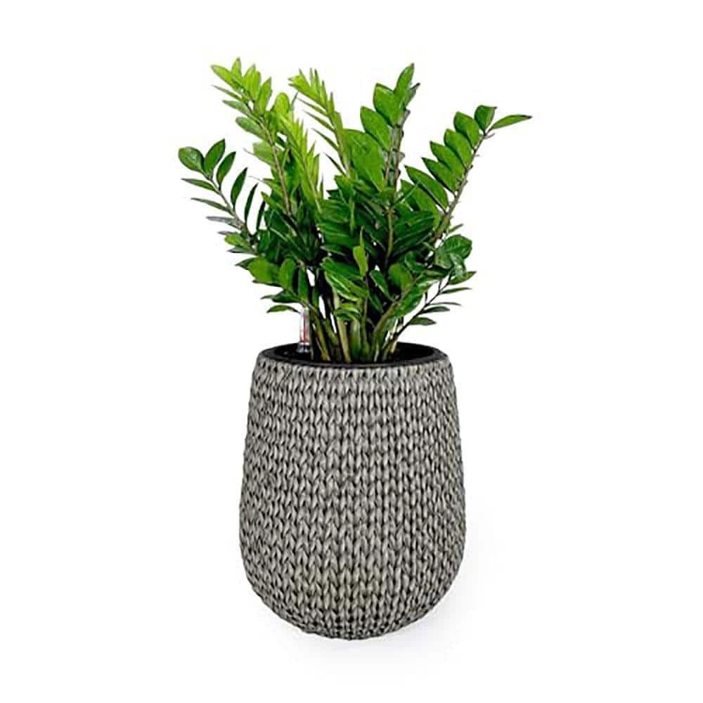 AUTMOON 17.3 in. Self-watering Wicker Planter Garden Decoration Pot ...