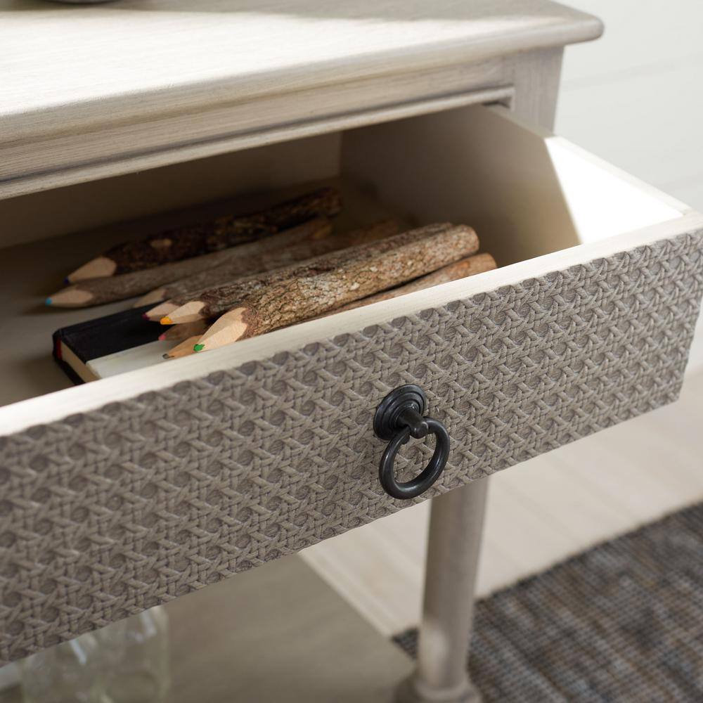 SAFAVIEH Haines 19 in. Greige Rectangular Wood End Table ACC5720C - The ...