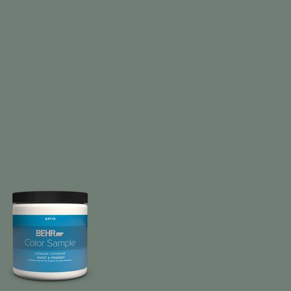 BEHR PREMIUM PLUS 8 oz. #N420-5 Boreal Satin Enamel Interior/Exterior ...