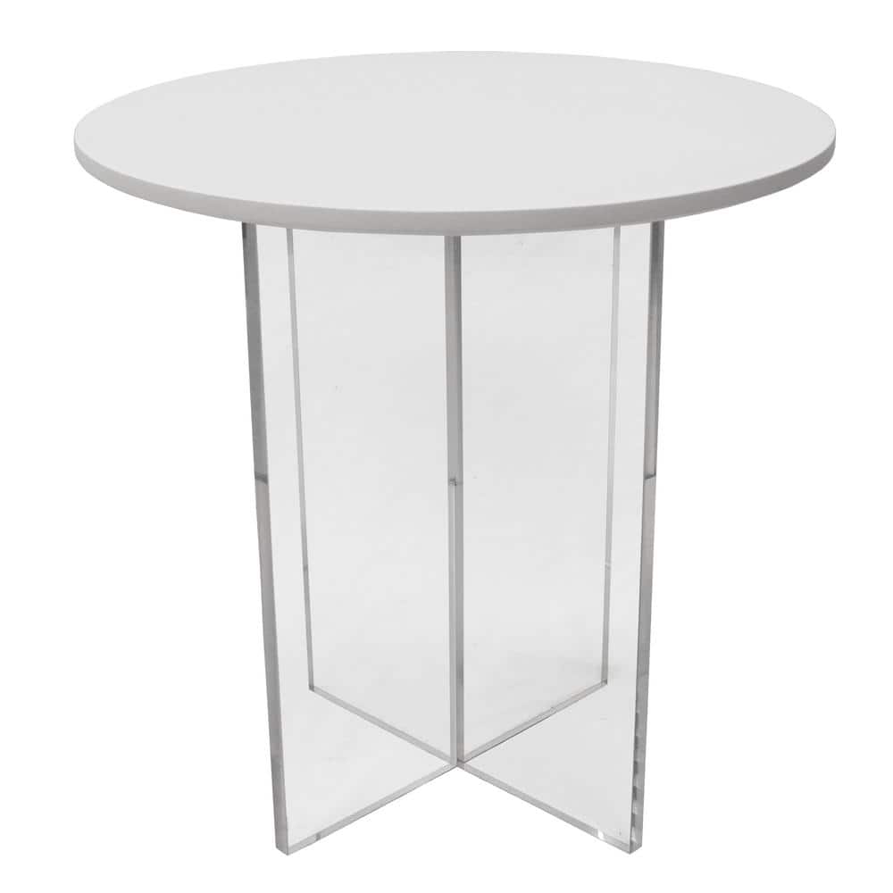 Leisuremod Valore Series Modern Side Table with 20" Round MDF Top and ...