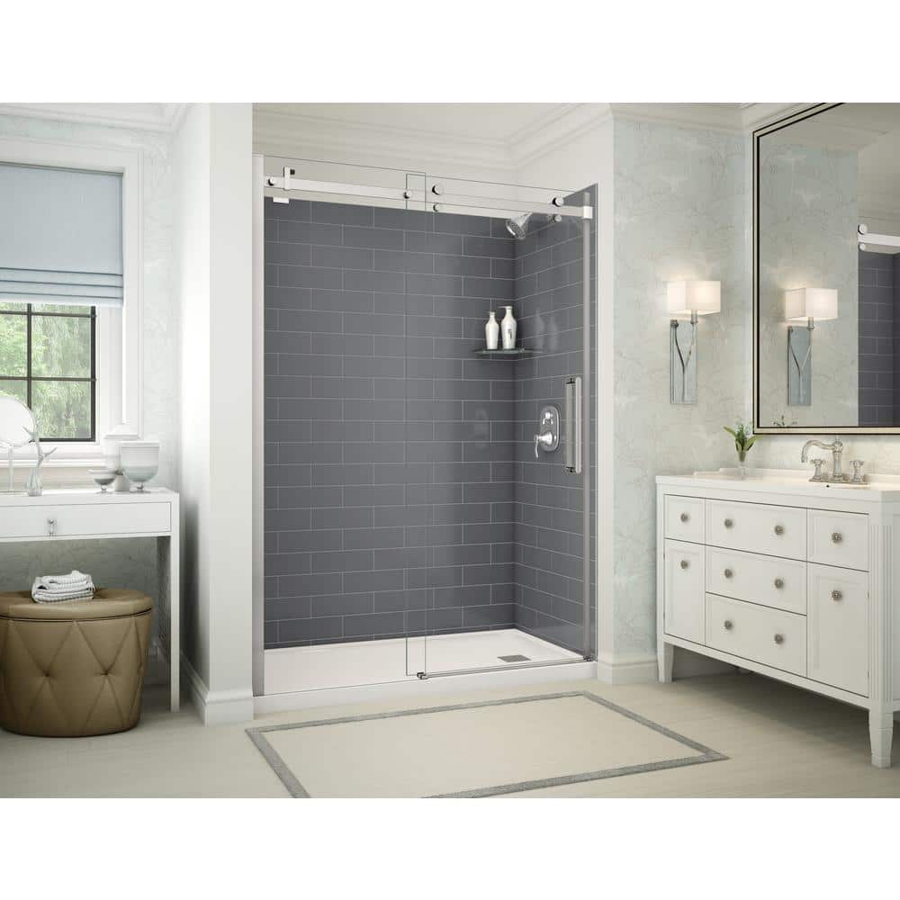 MAAX Utile Metro 32 in. x 60 in. x 83.5 in. Right Drain Alcove Shower ...