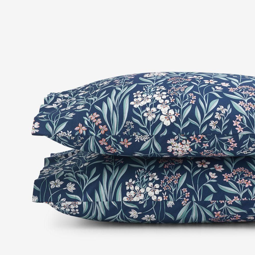 The Company Store Company Cotton Julienne Mini Floral Mini Floral Navy ...