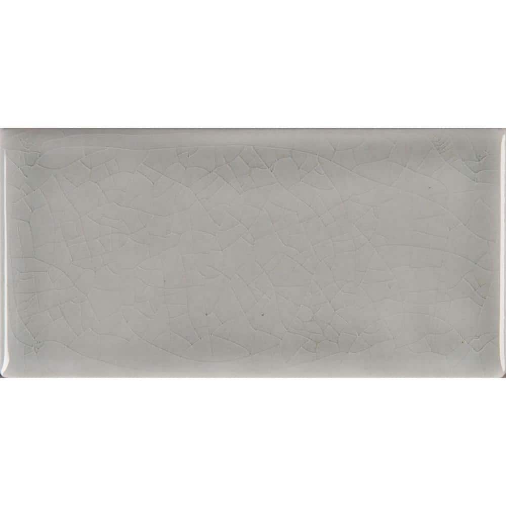 MSI Morning Fog 3 in. x 6 in. Glossy Ceramic Subway Wall Tile (1 sq. ft ...
