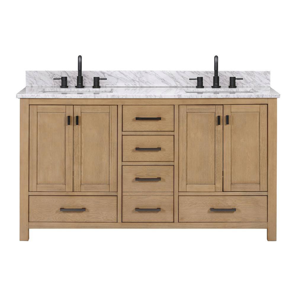 Avanity Modero 61 in. W. x 22 in. D x 35 in. H Double sink Bath Vanity ...