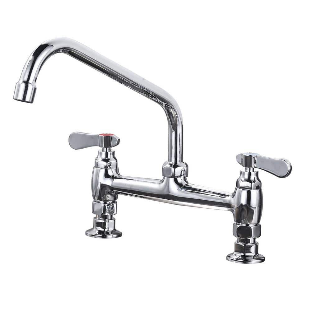 ARCORA Double Handle Commercial Standard Kitchen Faucet with 10 in ...