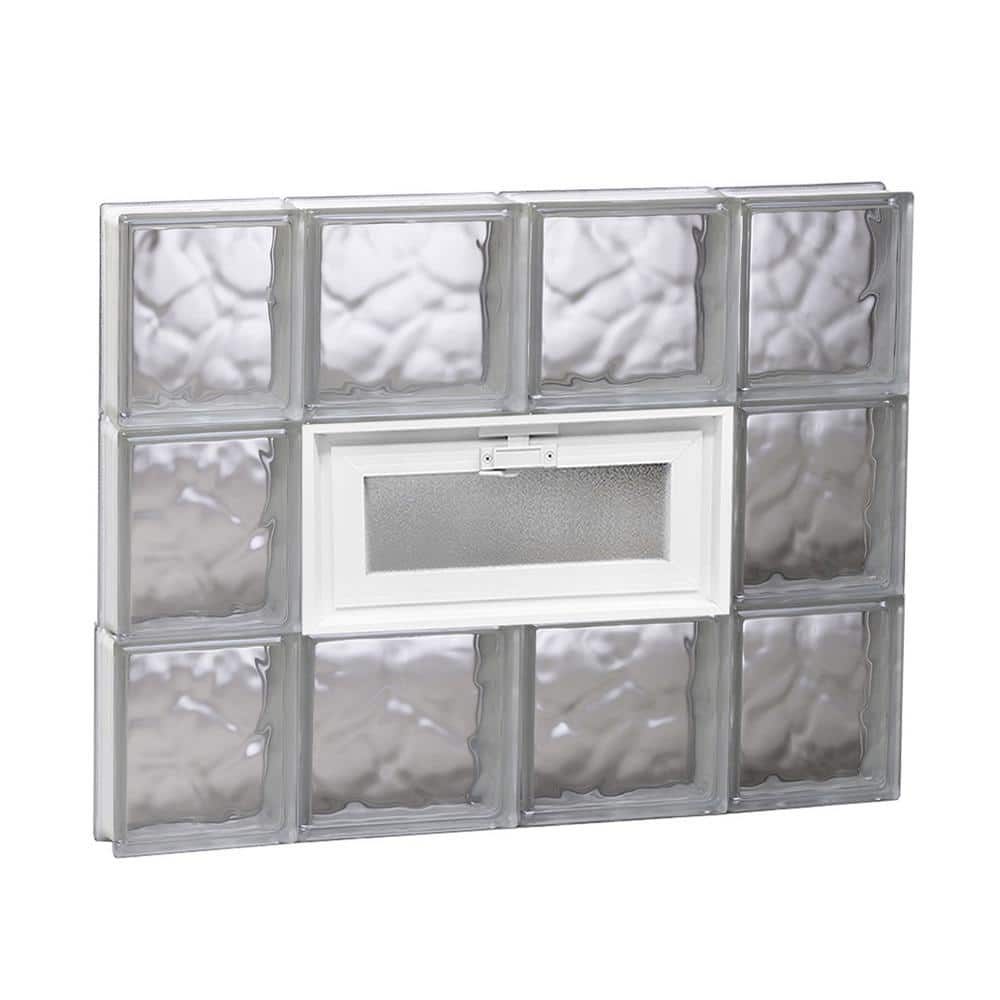 Clearly Secure 27 in. x 23.25 in. x 3.125 in. Frameless Wave Pattern ...