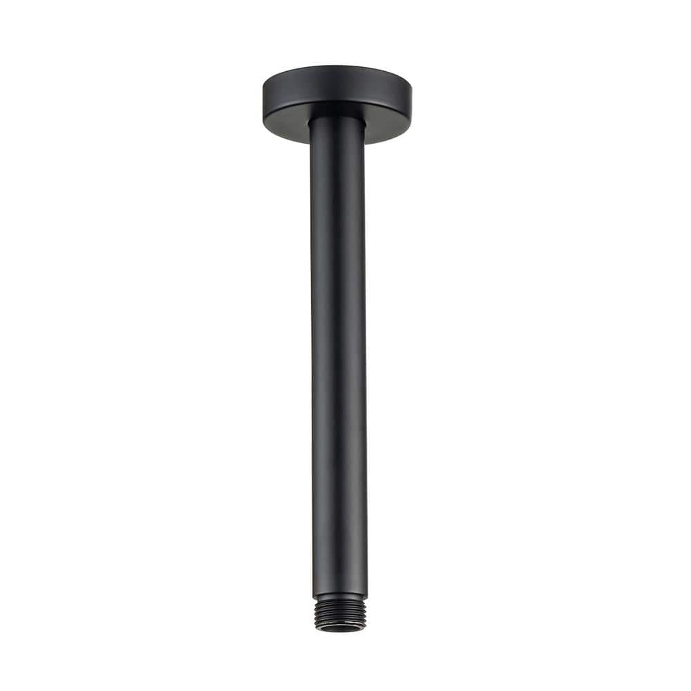 RAINLEX 8 in. 200 mm Round Ceiling Mount Shower Arm and Flange in Matte ...