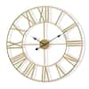 Sorbus Gold Analog Metal Lighted Wall Clock CLK-WAL30-GLD - The Home Depot