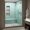 Aston Coraline XL 68 - 72 in. x 80 in. Frameless Sliding Shower Door with StarCast Clear Glass ...
