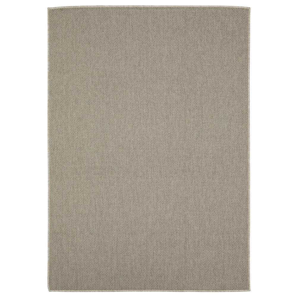 AVERLEY HOME Cliffs Gray/Light Gray 7 ft. x 9 ft. Solid Polypropylene ...