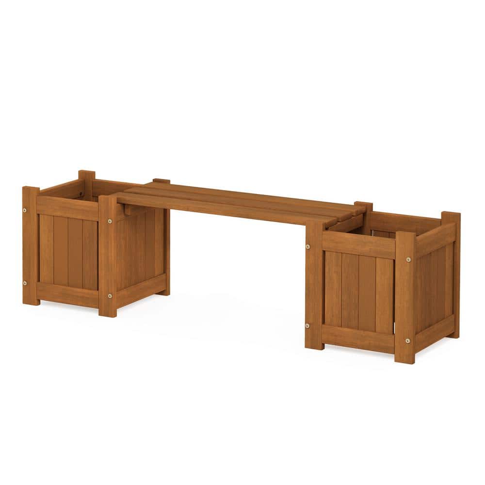 Furinno Tioman Meranti Hardwood Mini Planter Box with Seater FG20464 ...