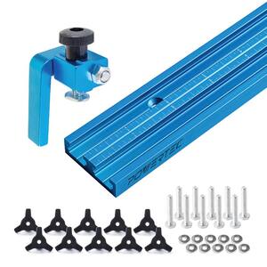POWERTEC 48 in. Aluminum Miter T Track with Miter T Bar 71156 The Home Depot