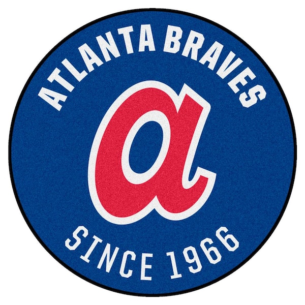 FANMATS Atlanta Braves Blue 2 ft. x 2 ft. Round Area Rug 2040 - The ...