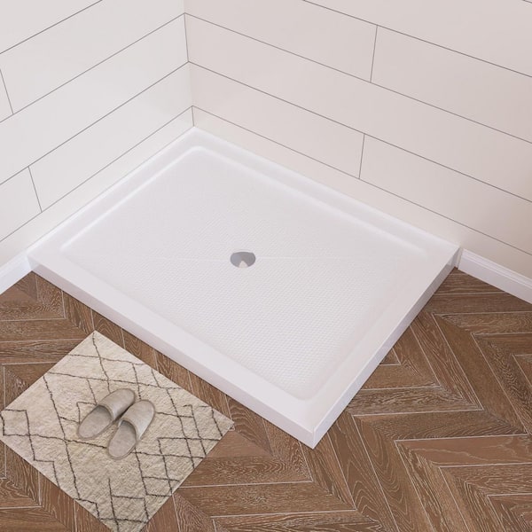 DEERVALLEY 48 in. L x 30 in. W Acrylic Single Threshold Alcove Shower ...