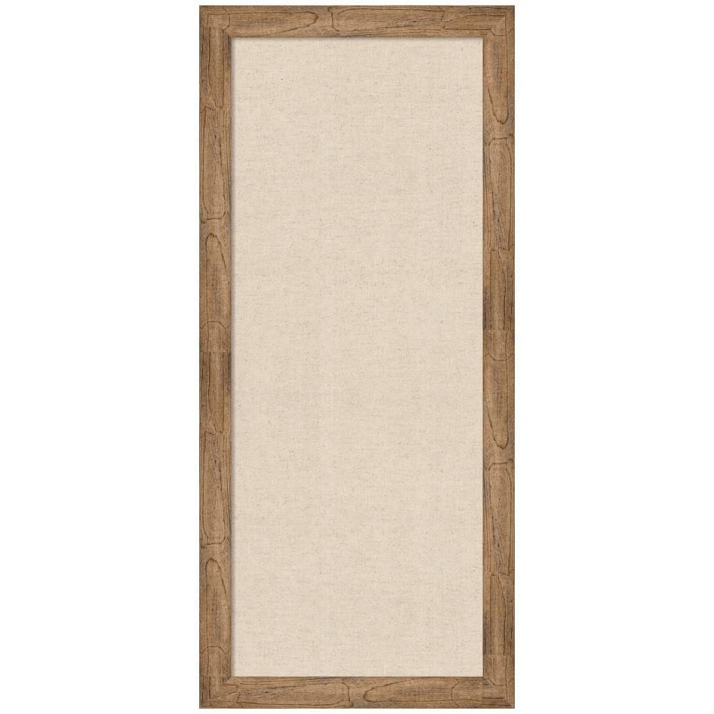 Kate and Laurel Woodgrain 44 in. x 20 in. Brown Wood Framed Neutral ...