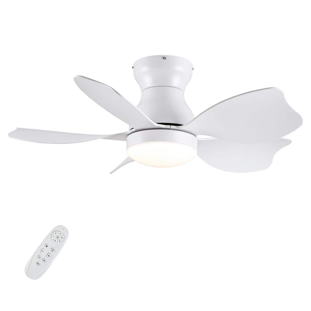 Staykiwi 30 in. Indoor White Small Kid's Dimmable Ceiling Fan with 3 ...