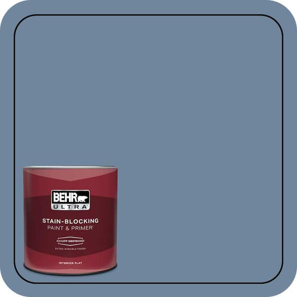 BEHR ULTRA 1 qt. #S520-5 Thundercloud Extra Durable Flat Interior Paint ...