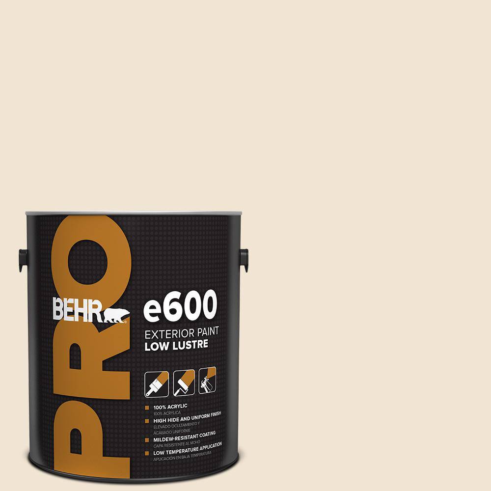 BEHR PRO 1 gal. #N290-1 Original White Low Luster Exterior Paint ...