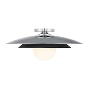 LLHZSY Lucie 26.38 in. 5-Light Gold Modern Linear Semi-Flush Mount ...