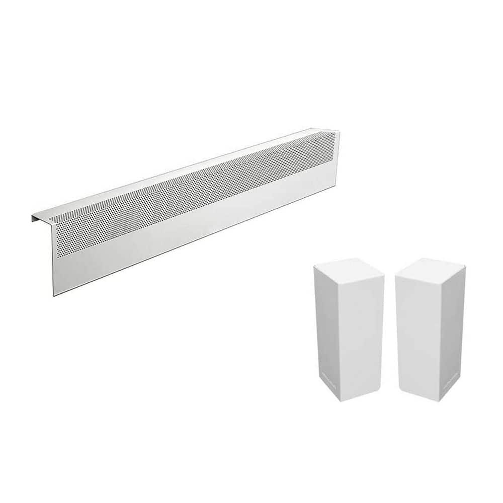 Baseboarders Basic Series 3 ft. Galvanized Steel Easy Slip-On Baseboard ...