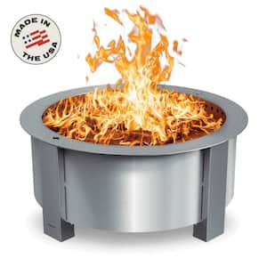 Solo Stove Canyon 30 in Stainless Steel Wood Burning Outdoor Fire Pit ...