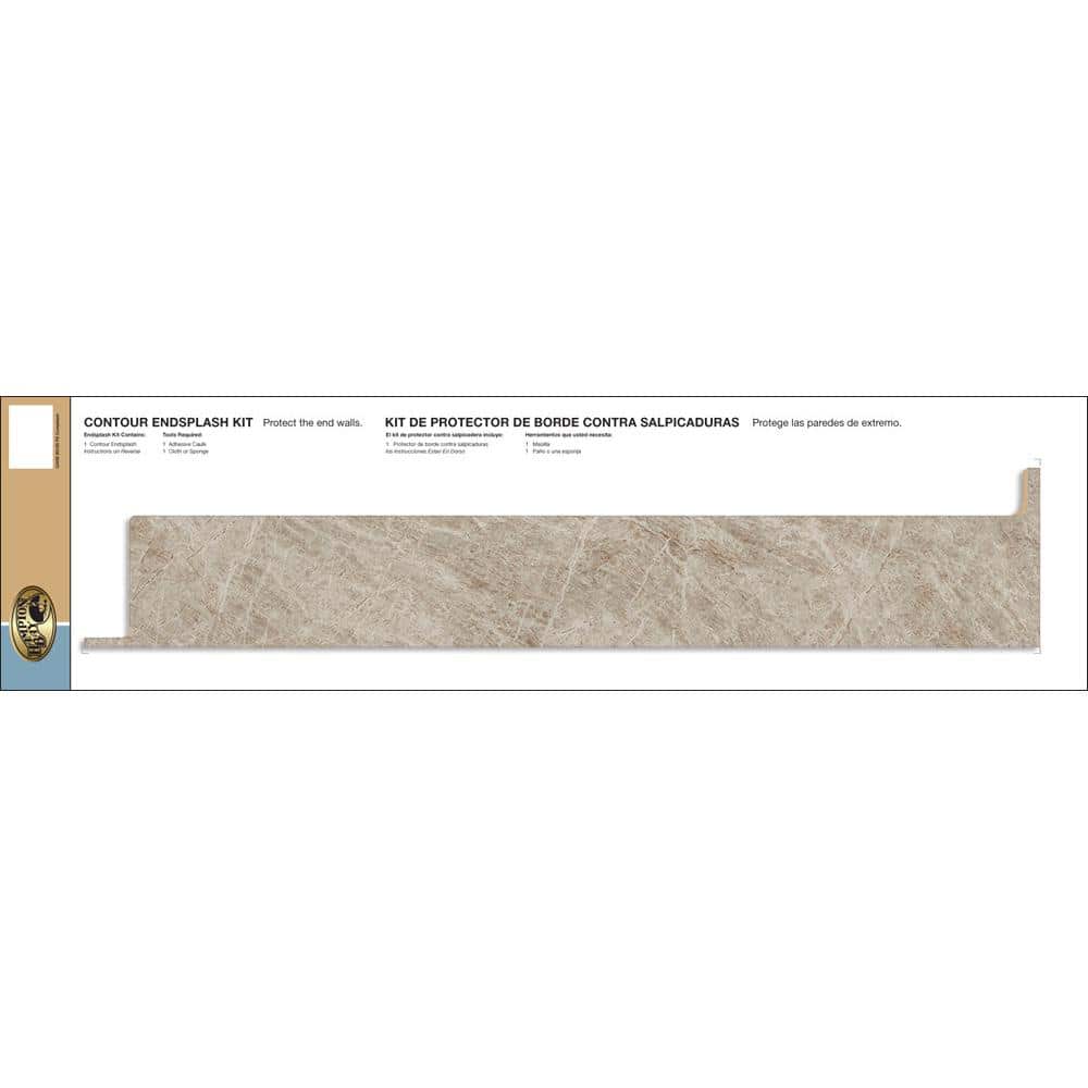 Reviews for Hampton Bay Laminate End Splash Kit in Taj Mahal with Eased ...