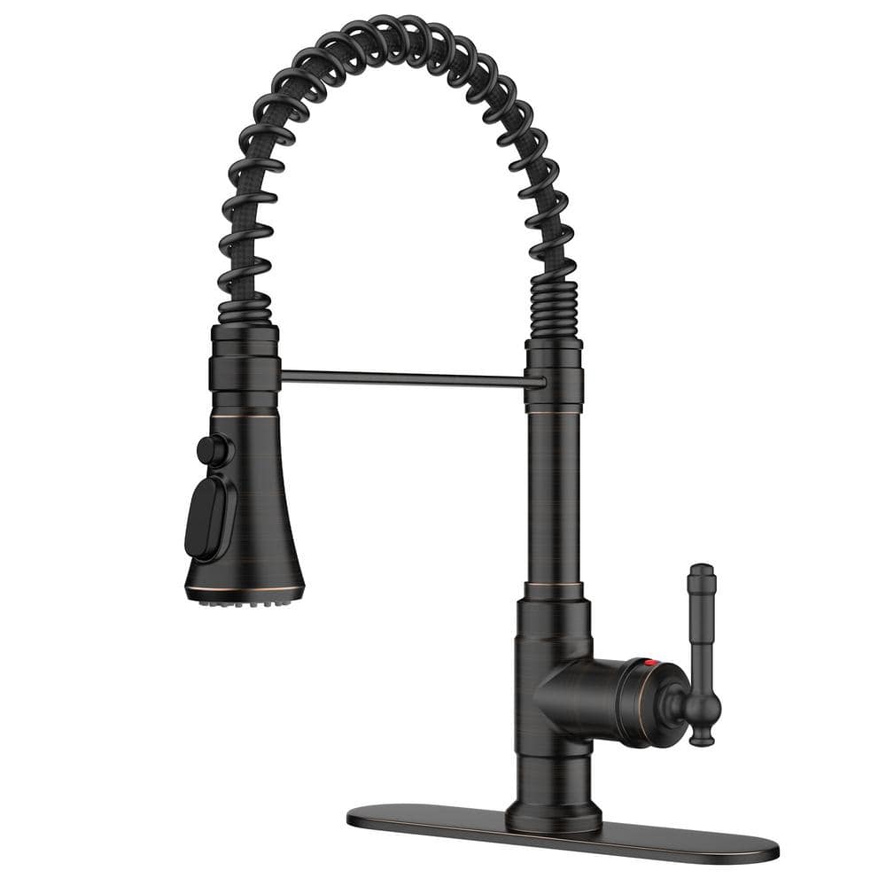 androme Single Handle Pull Down Sprayer Kitchen Faucet with Deck Plate ...